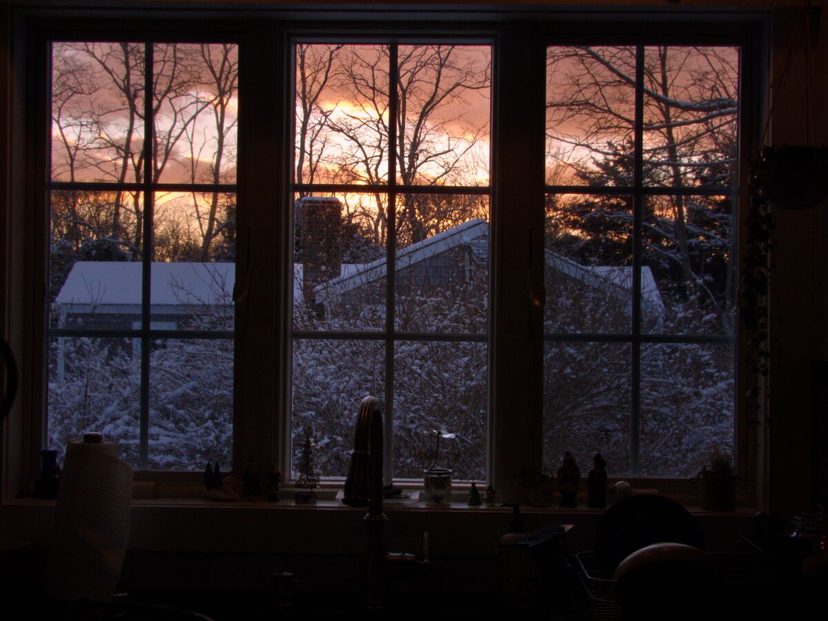 New Year Day: New year day's sunset shot from our kitchen window. After ...