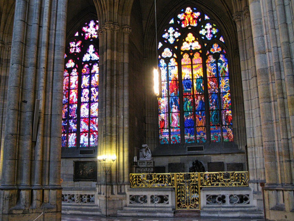 Prague 2009 - The World Famous St. Vitus Cathedral Stained Glass: We ...