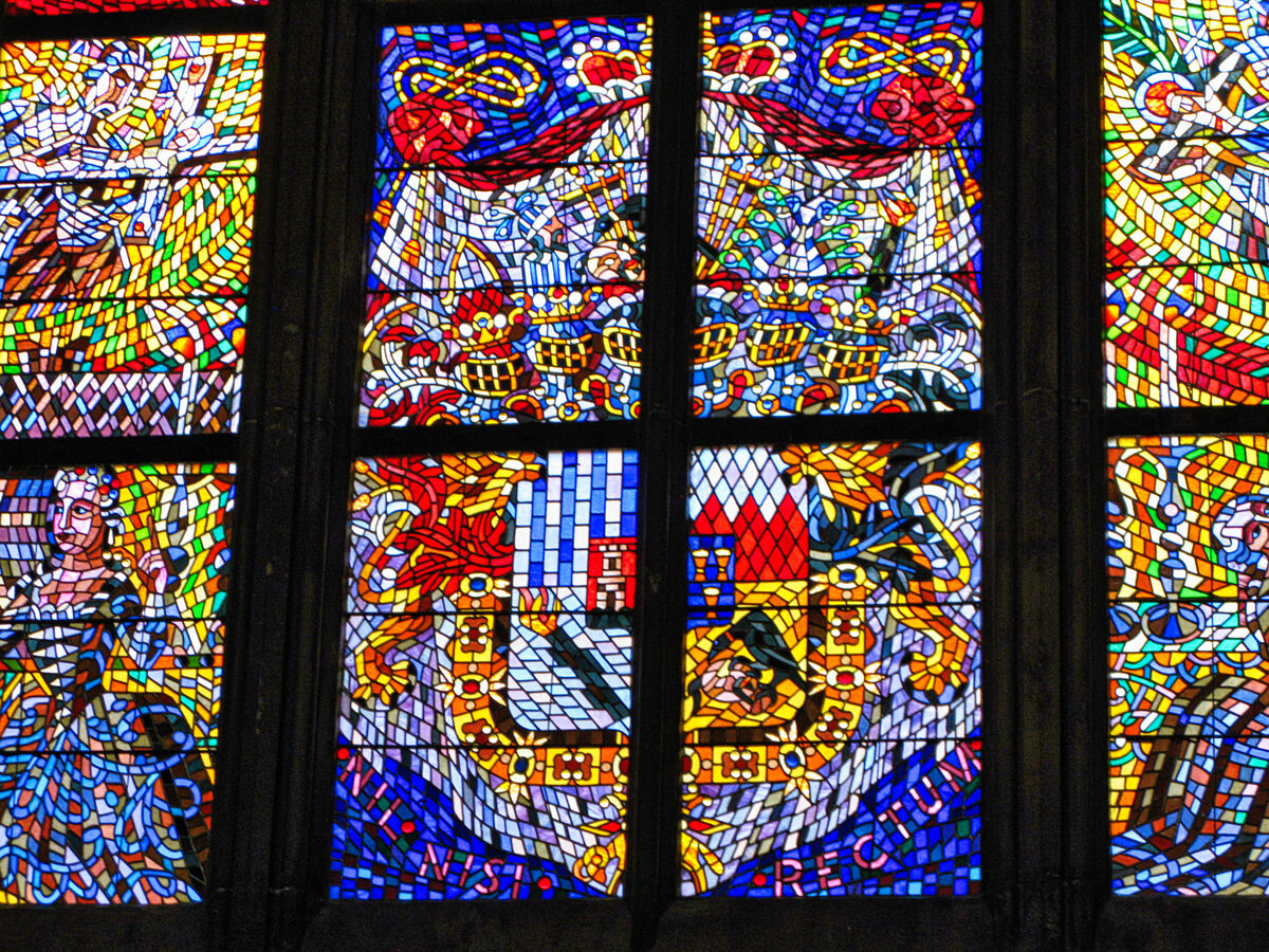 Prague 2009 - The World Famous St. Vitus Cathedral Stained Glass: We ...