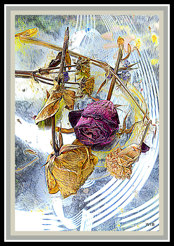 Dried Rose: Sometimes, when roses in my bouquets begin to droop, I ...